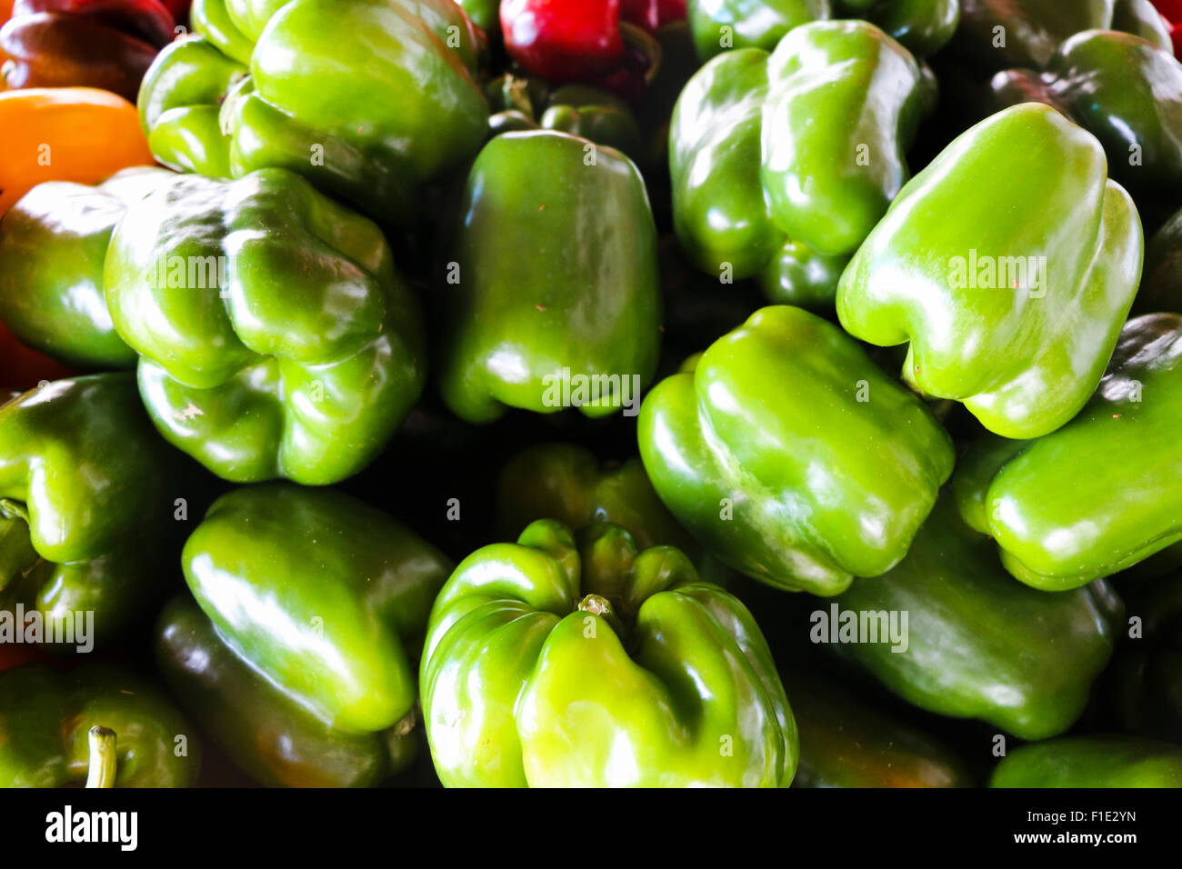 Green Sweet Peppers Stock Photo - Alamy