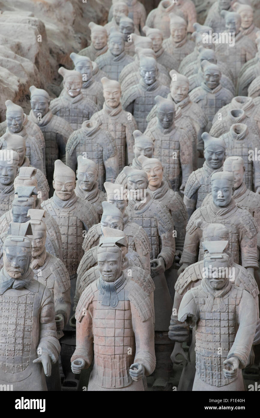 Terracotta warriors depicting the armies of Qin Shi Huang, the first ...
