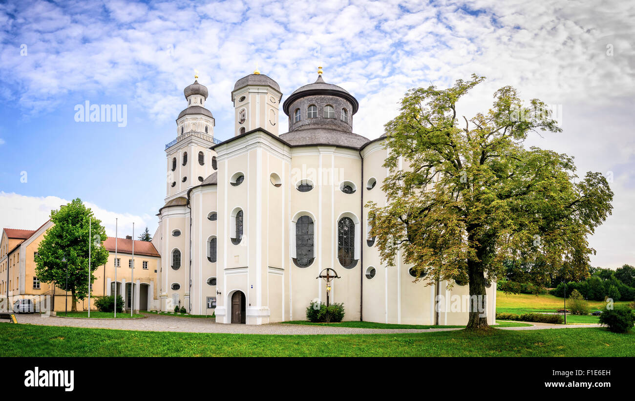 Panorama picture of pilgrimage church Maria Birnbaum in Germany ...