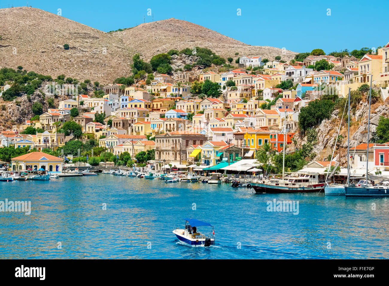 Harbour at Symi. Greece Stock Photo - Alamy
