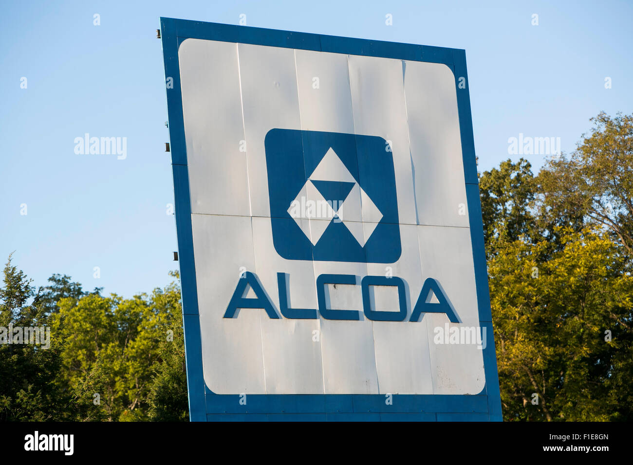 A logo sign outside of the Alcoa Warrick Operations facility in ...