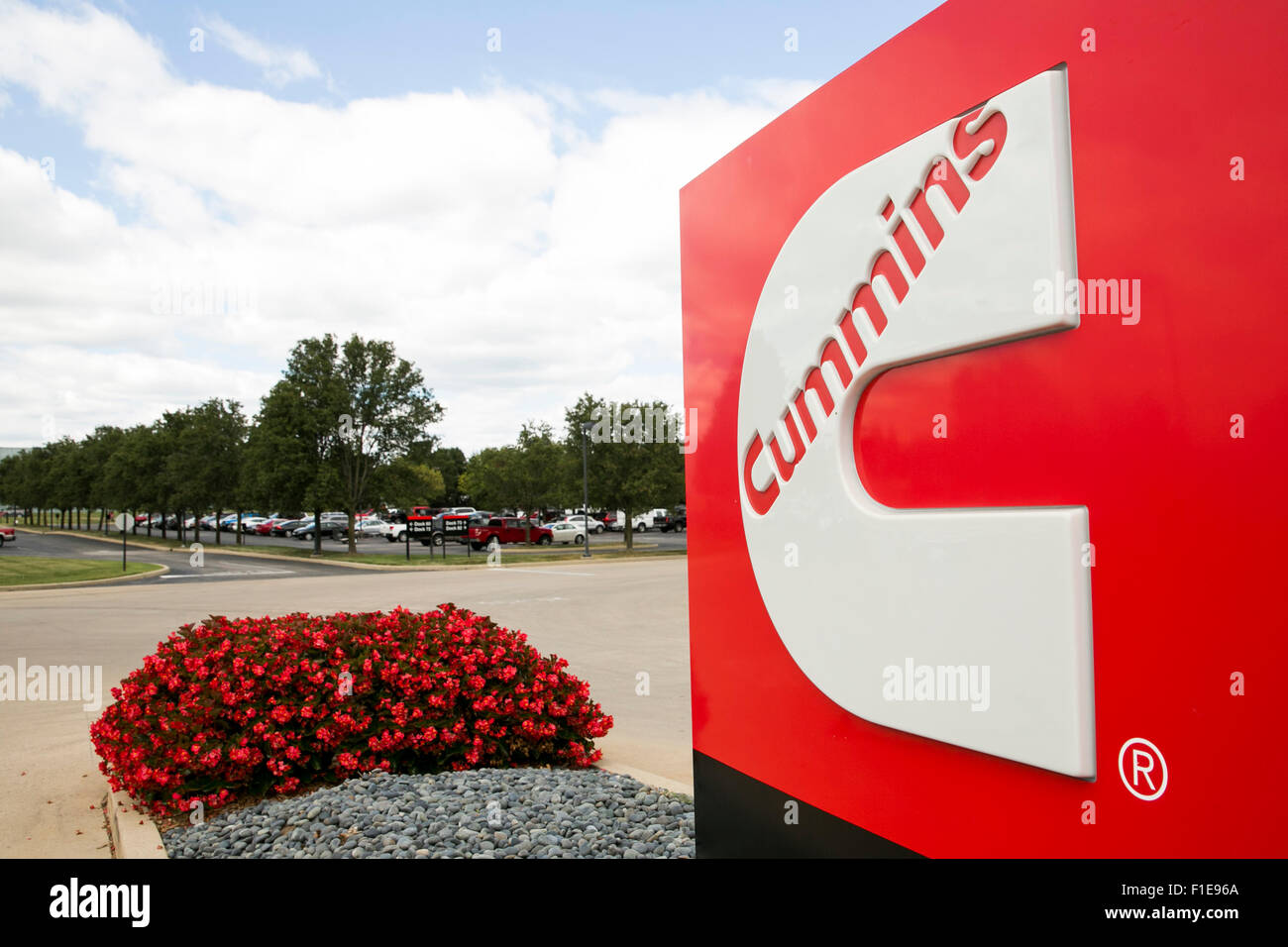 A logo sign outside of the Cummins Inc., Columbus Engine Plant in ...