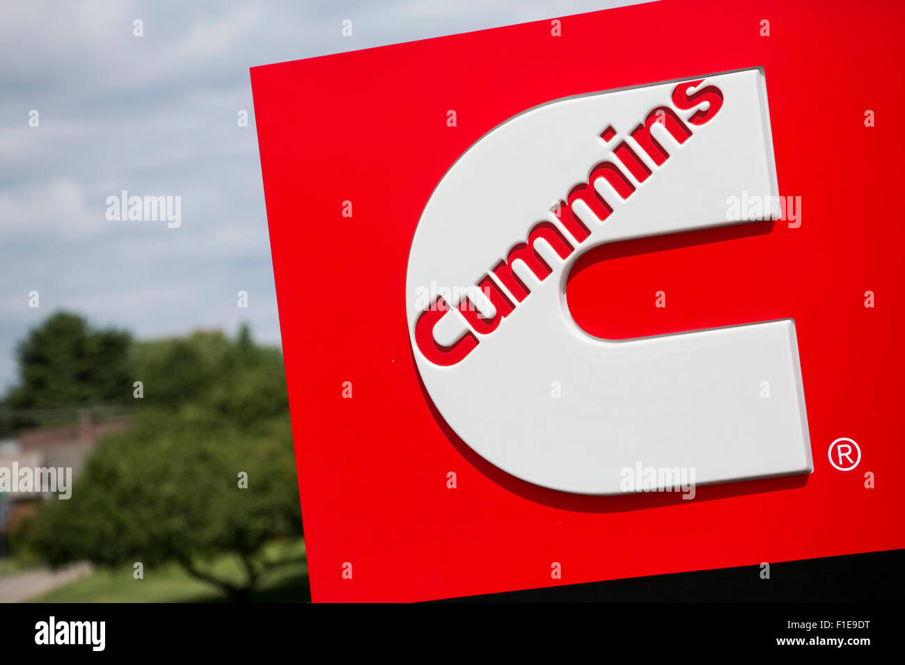 A logo sign outside of the Cummins Inc., Columbus Engine Plant in ...