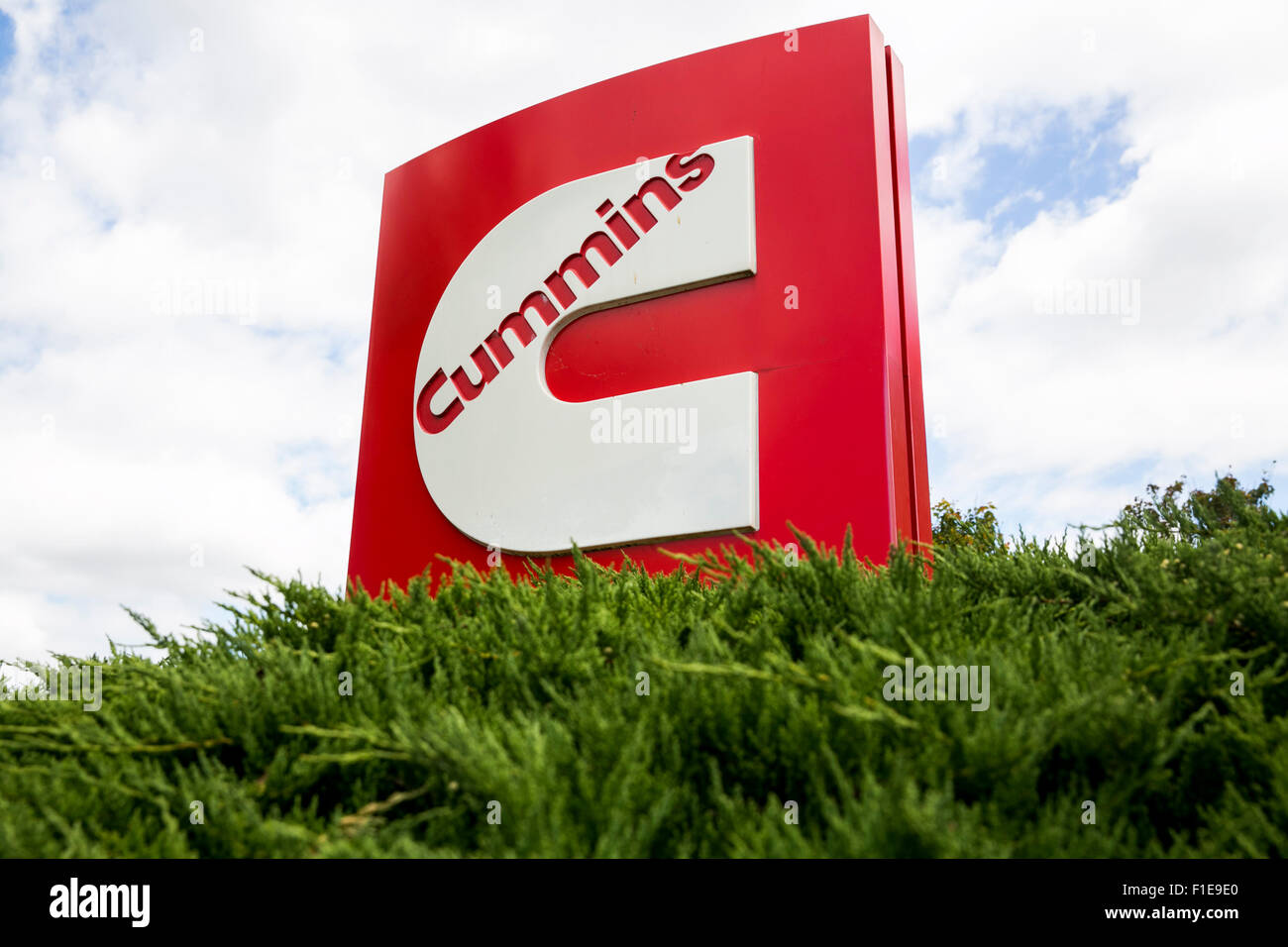 A logo sign outside of the Cummins Inc., Columbus Engine Plant in ...