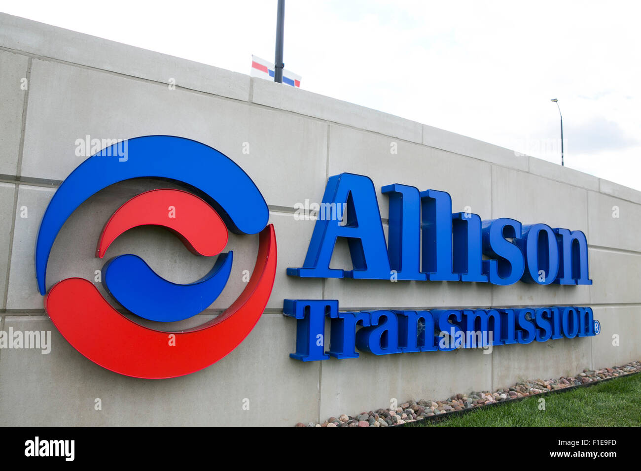 A logo sign outside of the headquarters of Allison Transmission in ...