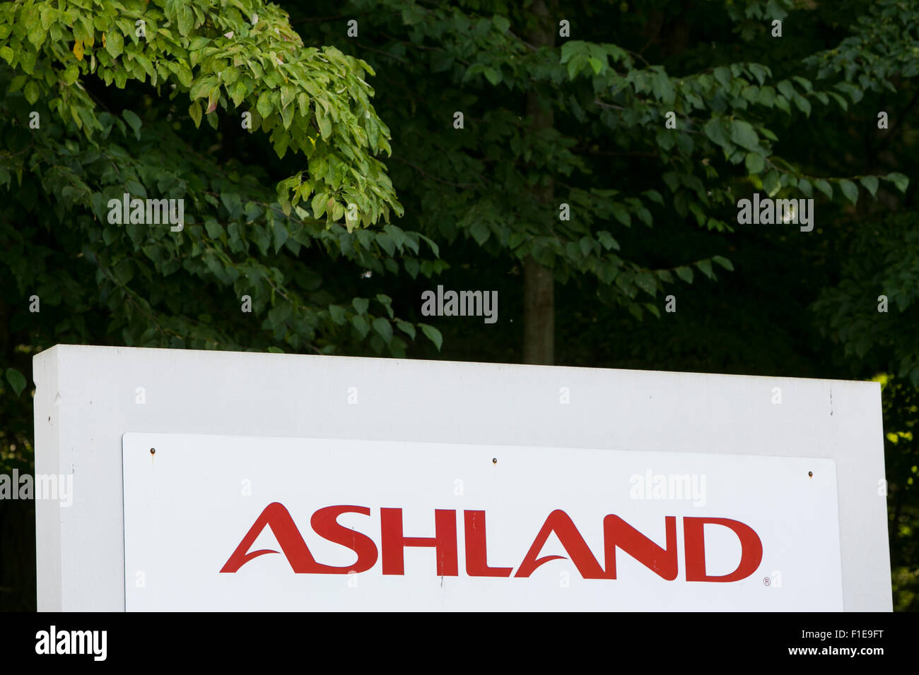 A logo sign outside of a facility occupied by Ashland Inc., in ...