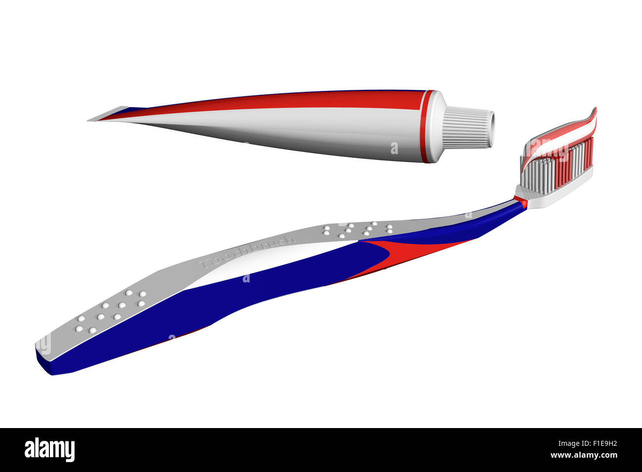 Toothbrush and toothpaste set Stock Photo - Alamy