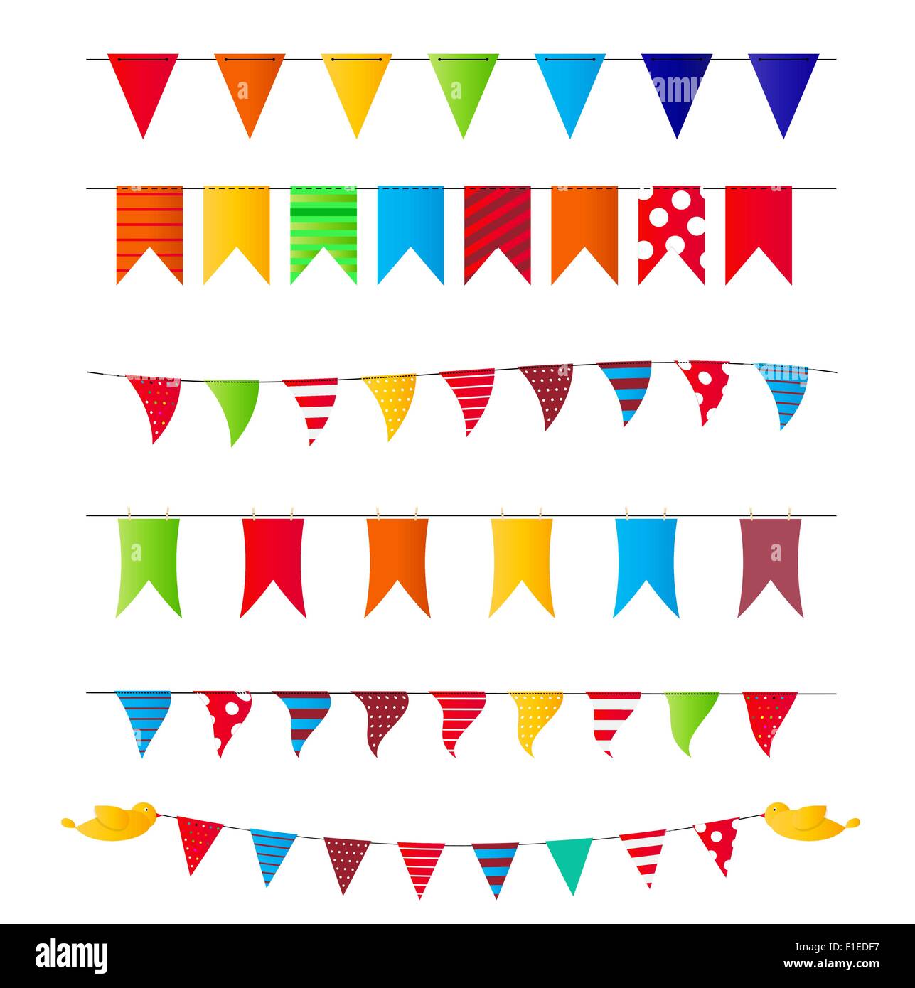 Party Flags Set Vector Illustration Stock Vector Image & Art - Alamy