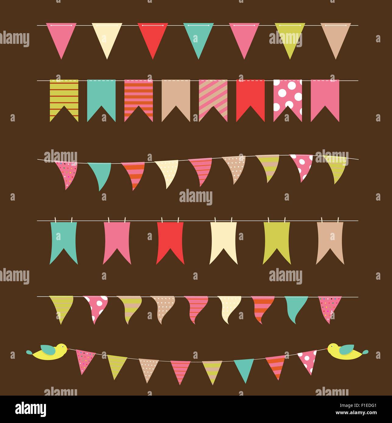 Party Flags Set Vector Illustration Stock Vector Image & Art - Alamy