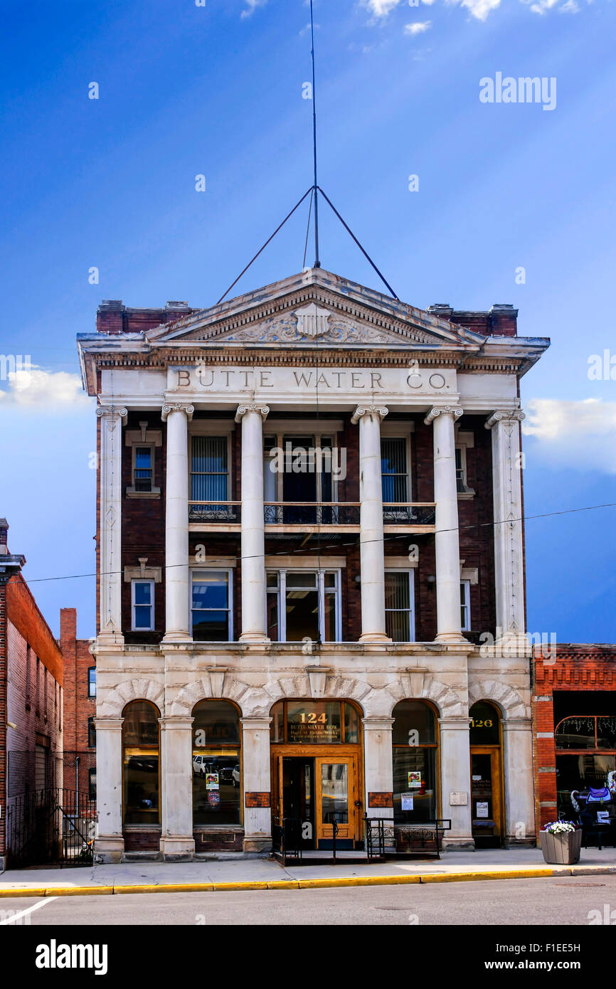 The historic Butte Water Company building in Butte Montana. Built in ...