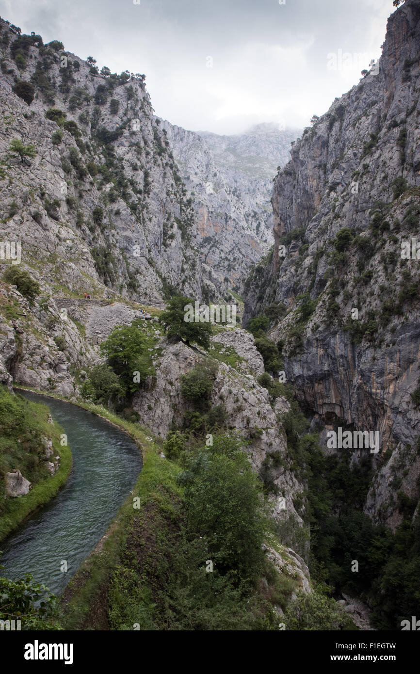 The Cares Gorge near Caín in the Picos de Europa national park Stock ...