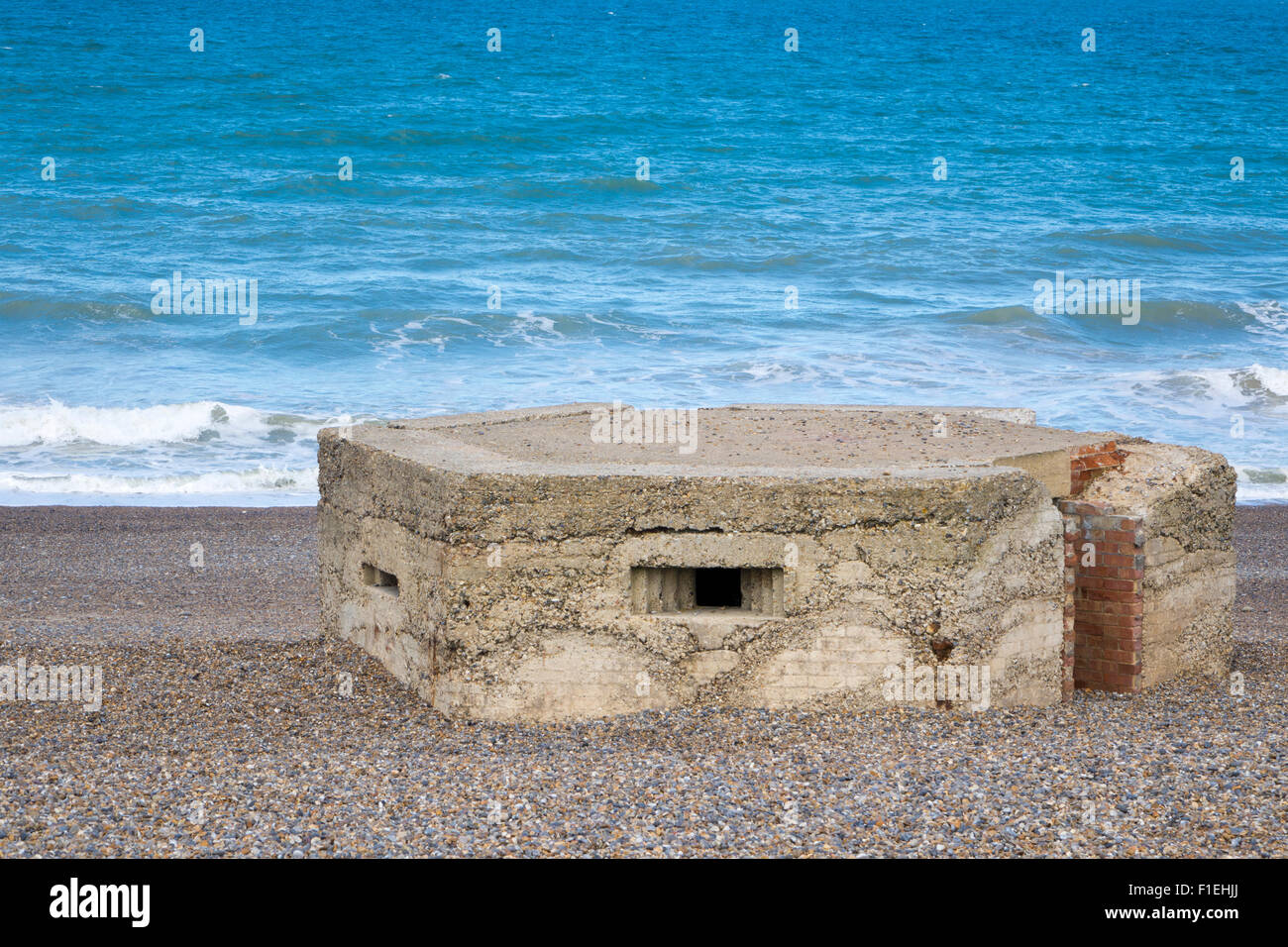 WW2 Pillbox on beach Stock Photo - Alamy