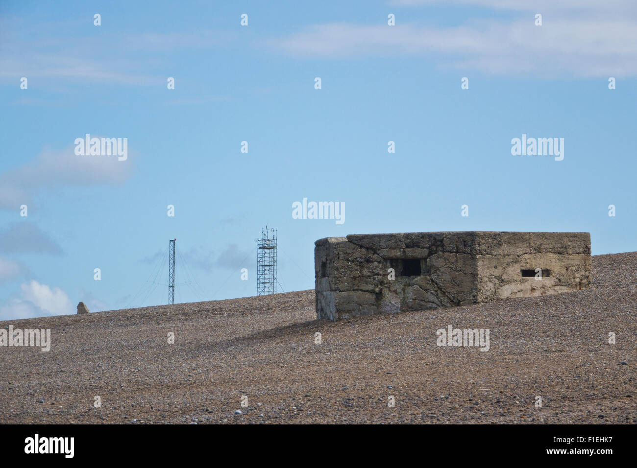 WW2 Pillbox on beach Stock Photo - Alamy