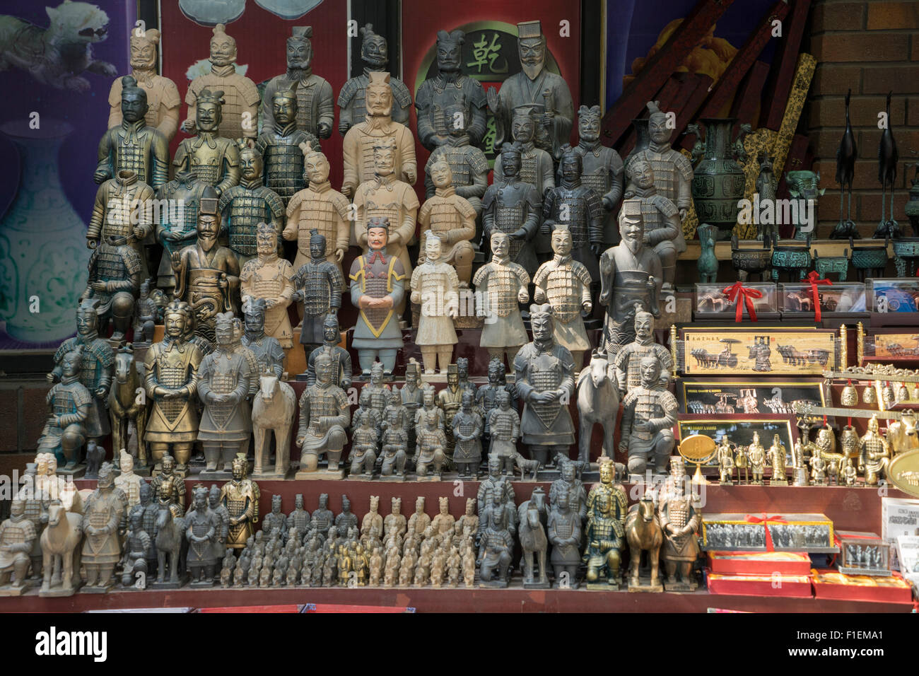 Souvenirs at the tomb site of Qin Shi Huang, the first Emperor of China ...