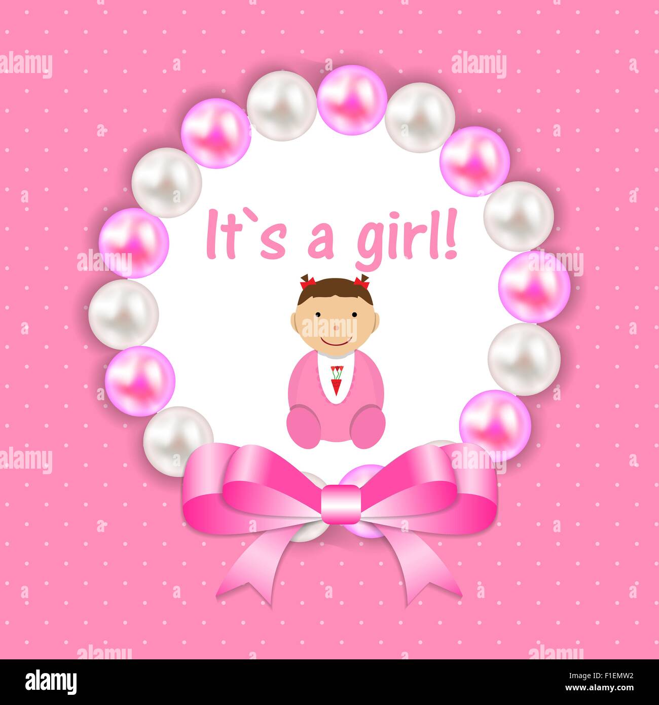 Vector Illustration for Newborn Girl Stock Vector Image & Art - Alamy