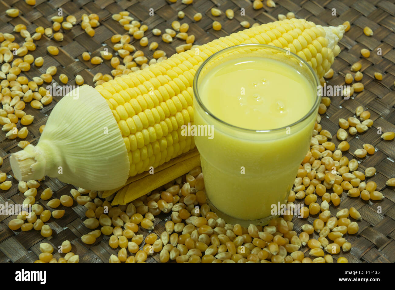 milk corn field harvest flour animals farm up close Stock Photo - Alamy