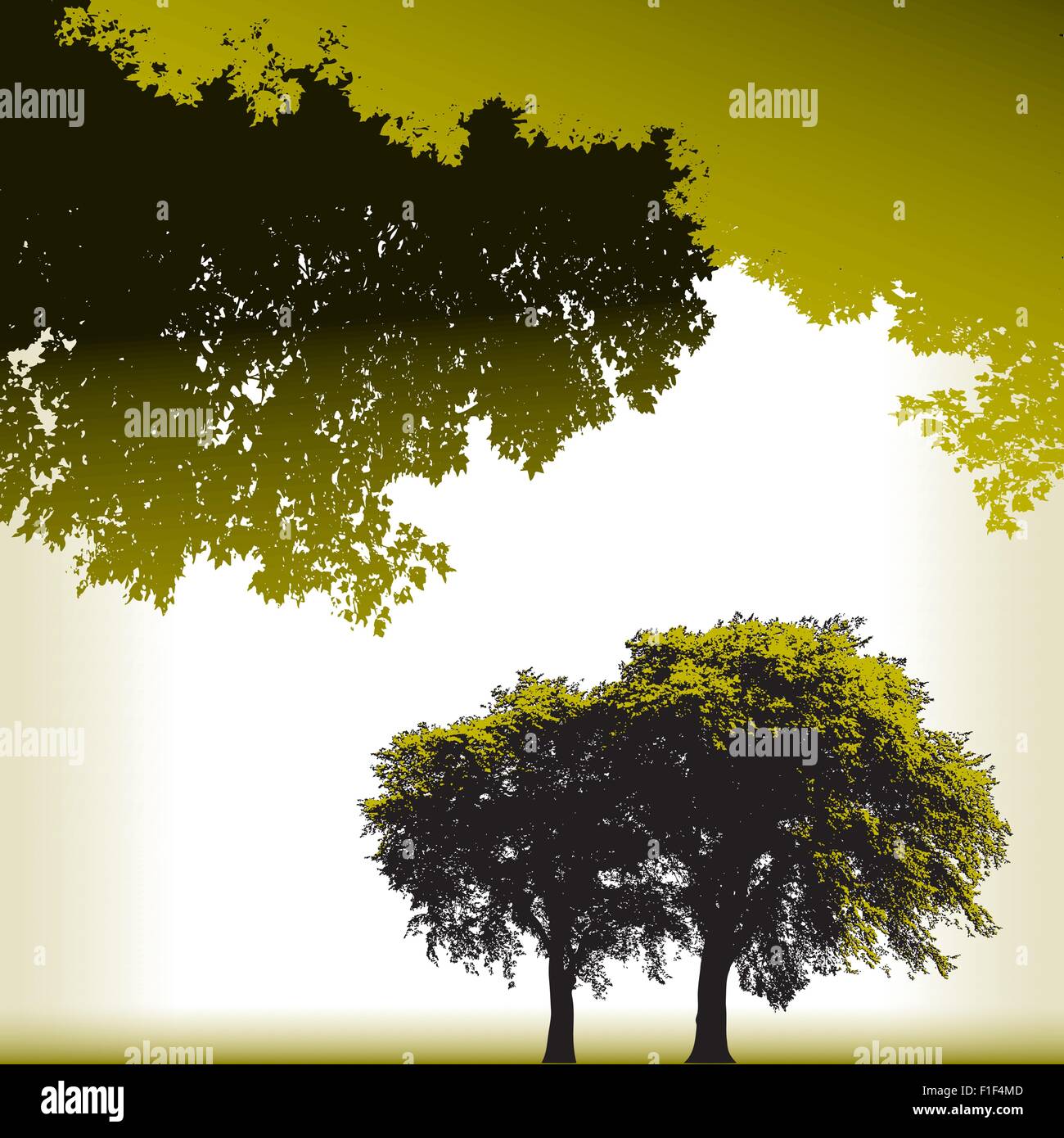 Four Tree Landscape Vector background for web or print use Stock Vector ...
