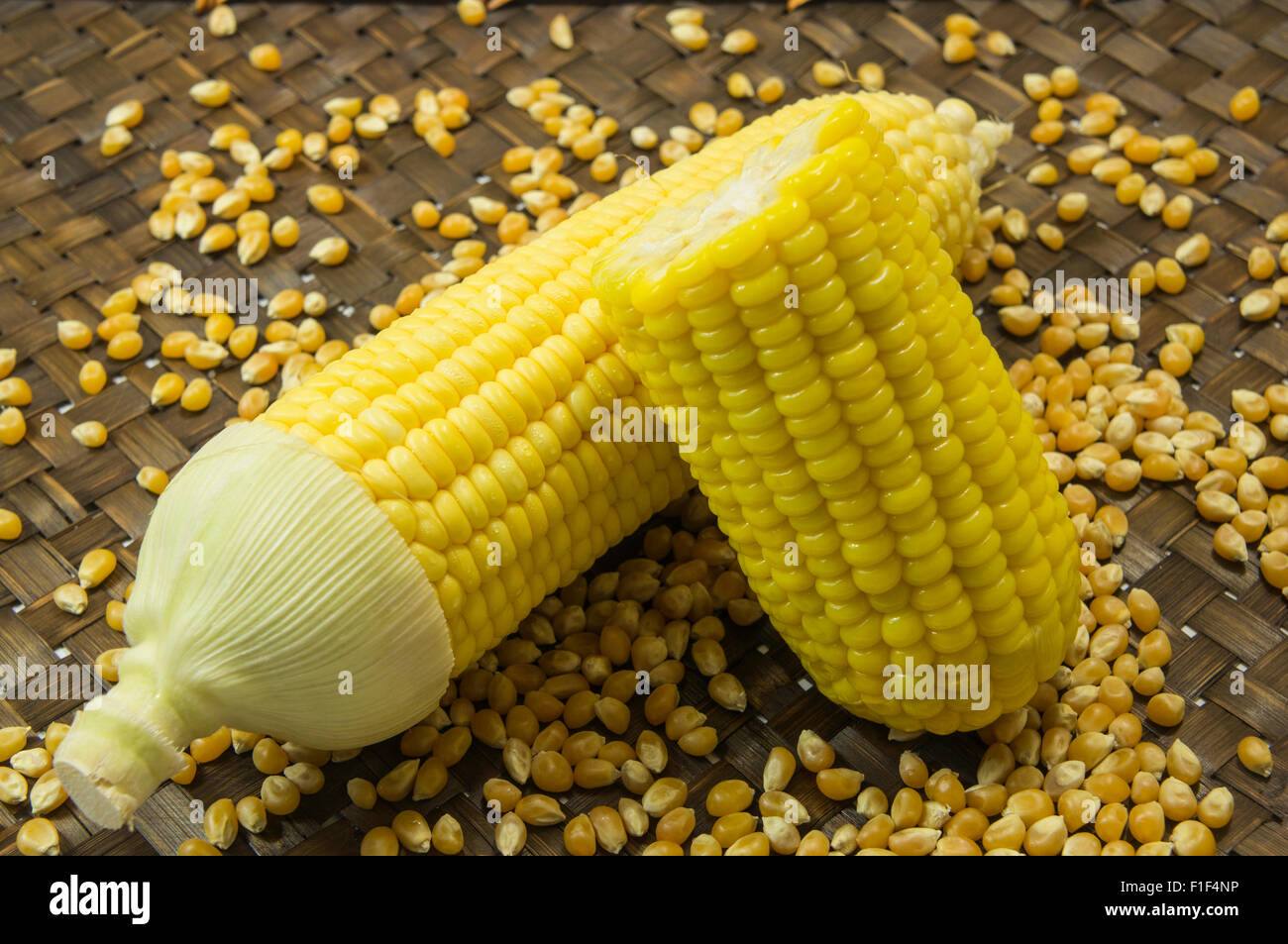 milk corn field harvest flour animals farm up close Stock Photo - Alamy