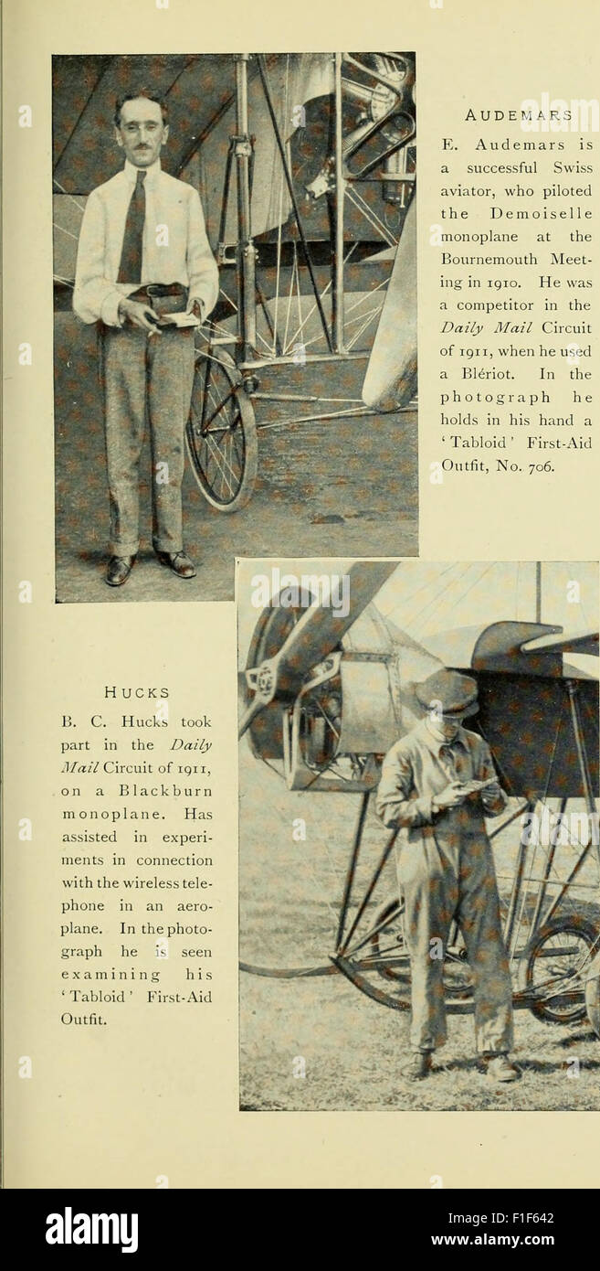 This 1912 publication highlights the achievements of famous airmen ...