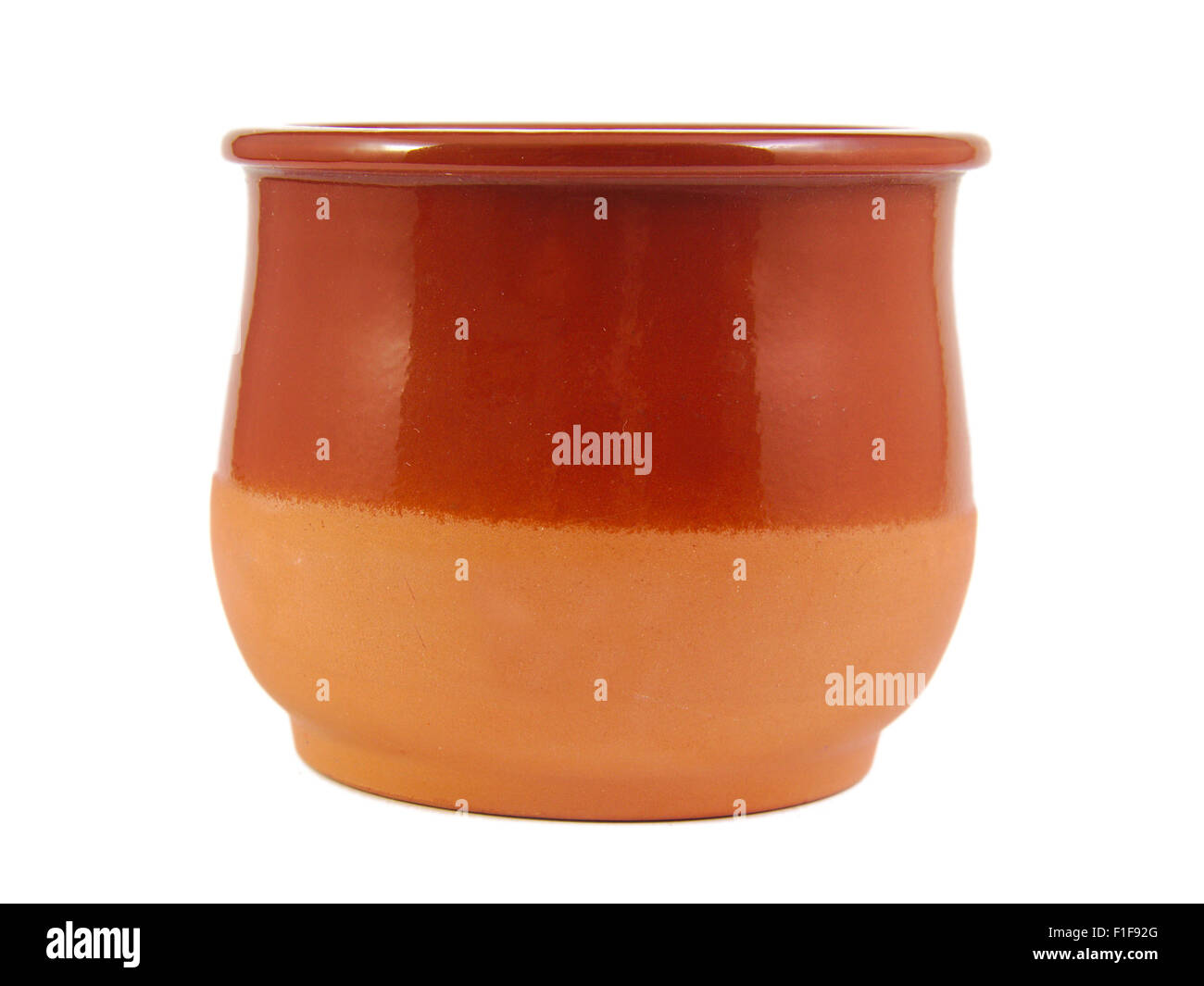 Clay pot for goat milk curd isolated on white background Stock Photo ...