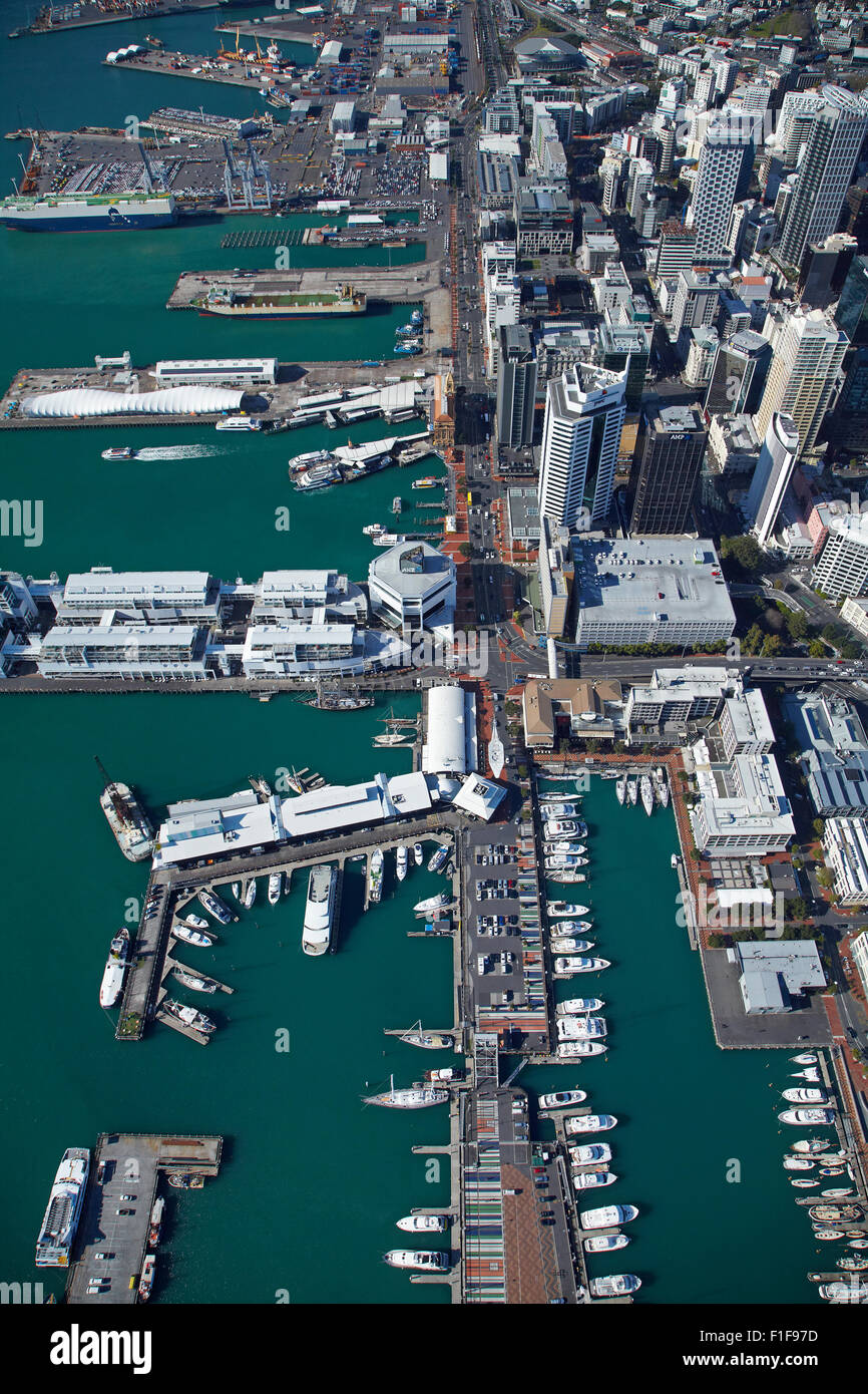 Viaduct Harbour and Auckland waterfront, Auckland, North Island, New ...