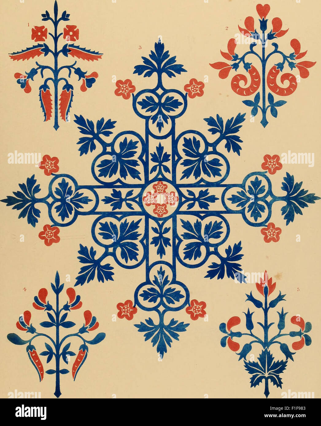 This 1849 collection showcases 31 ornamental designs featuring floral ...