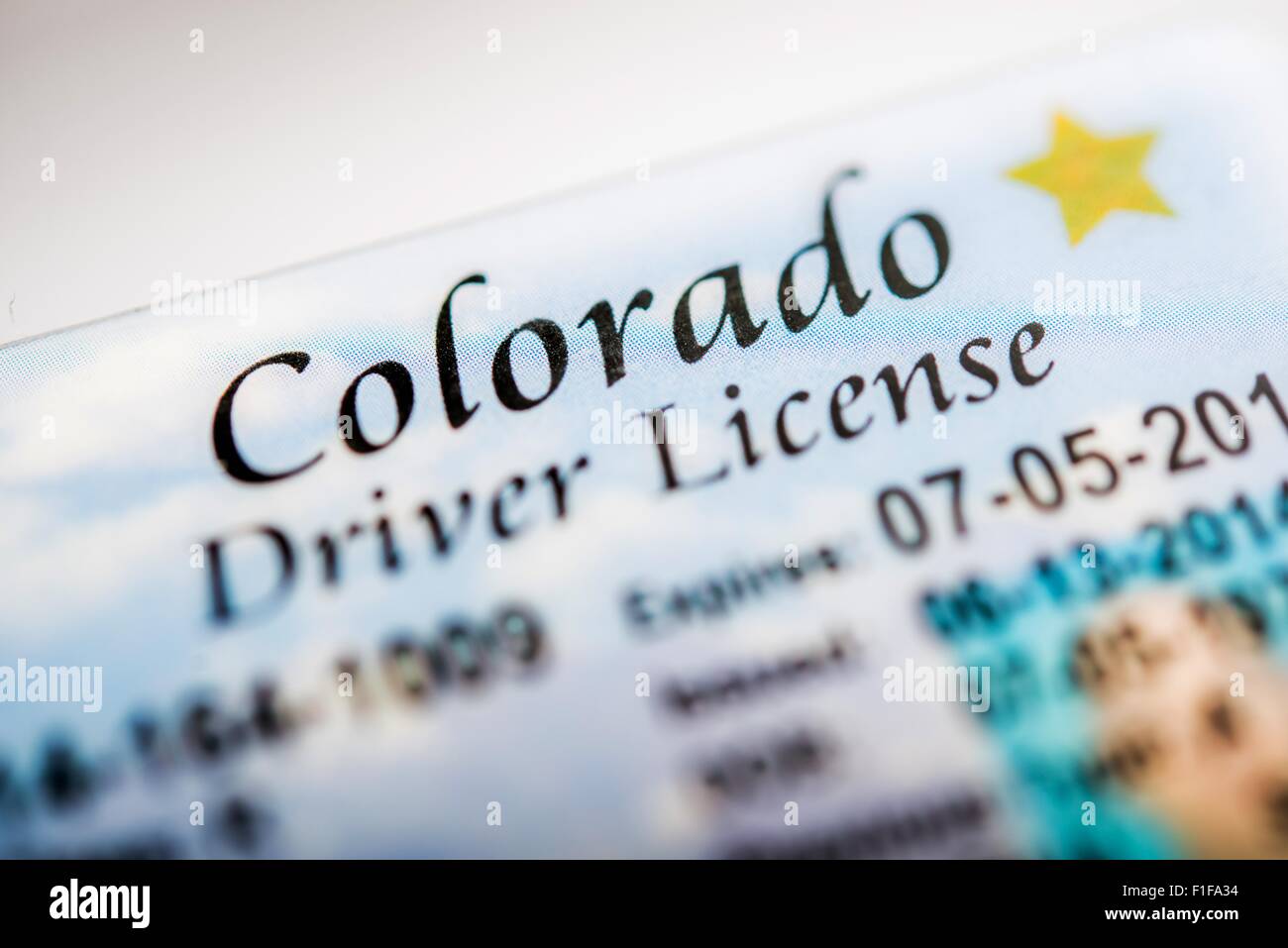 Colorado Driver License Closeup Photo. Colorado Transportation Law ...