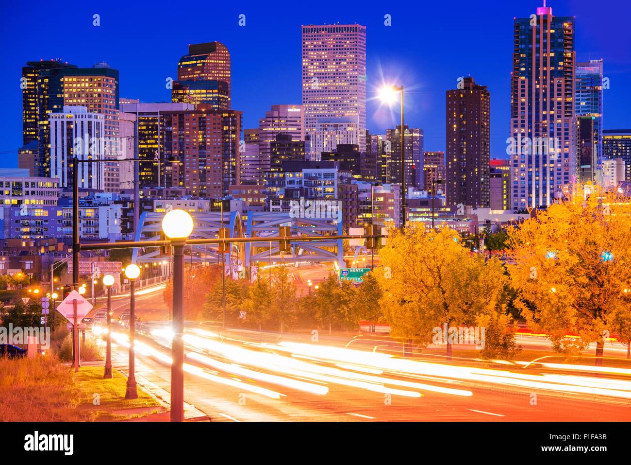 Denver Evening Traffic - Denver Commute After Dark. City in Motion ...