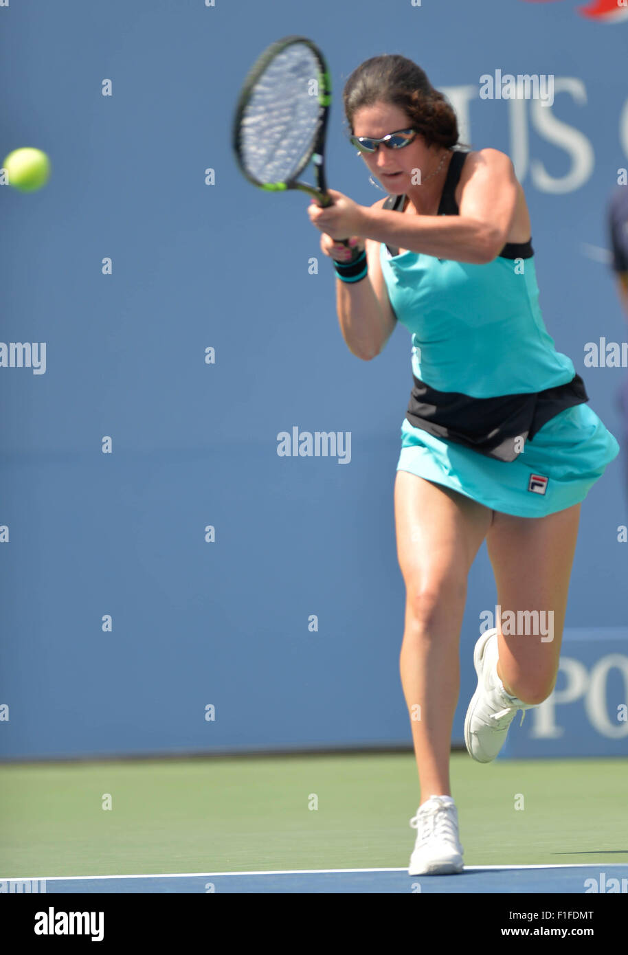 New York, USA. 1st Sep, 2015. Jamie Loeb of the United States returns a ...