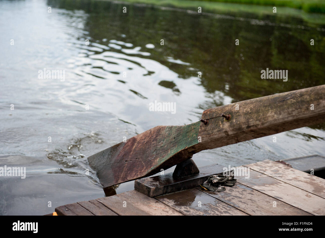 Wooden Paddle Boat Stock Photo - Alamy