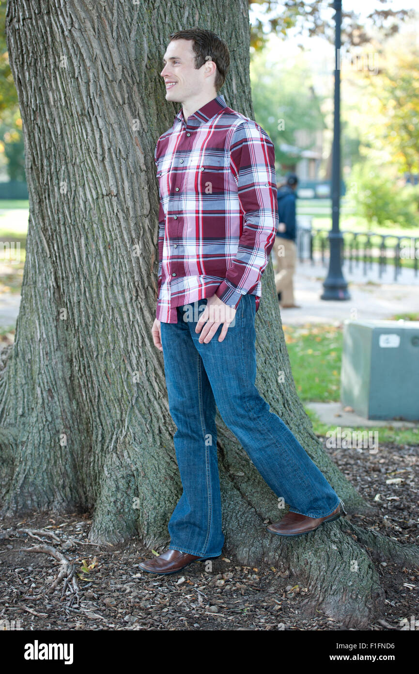 Male Looking Left Stock Photo - Alamy