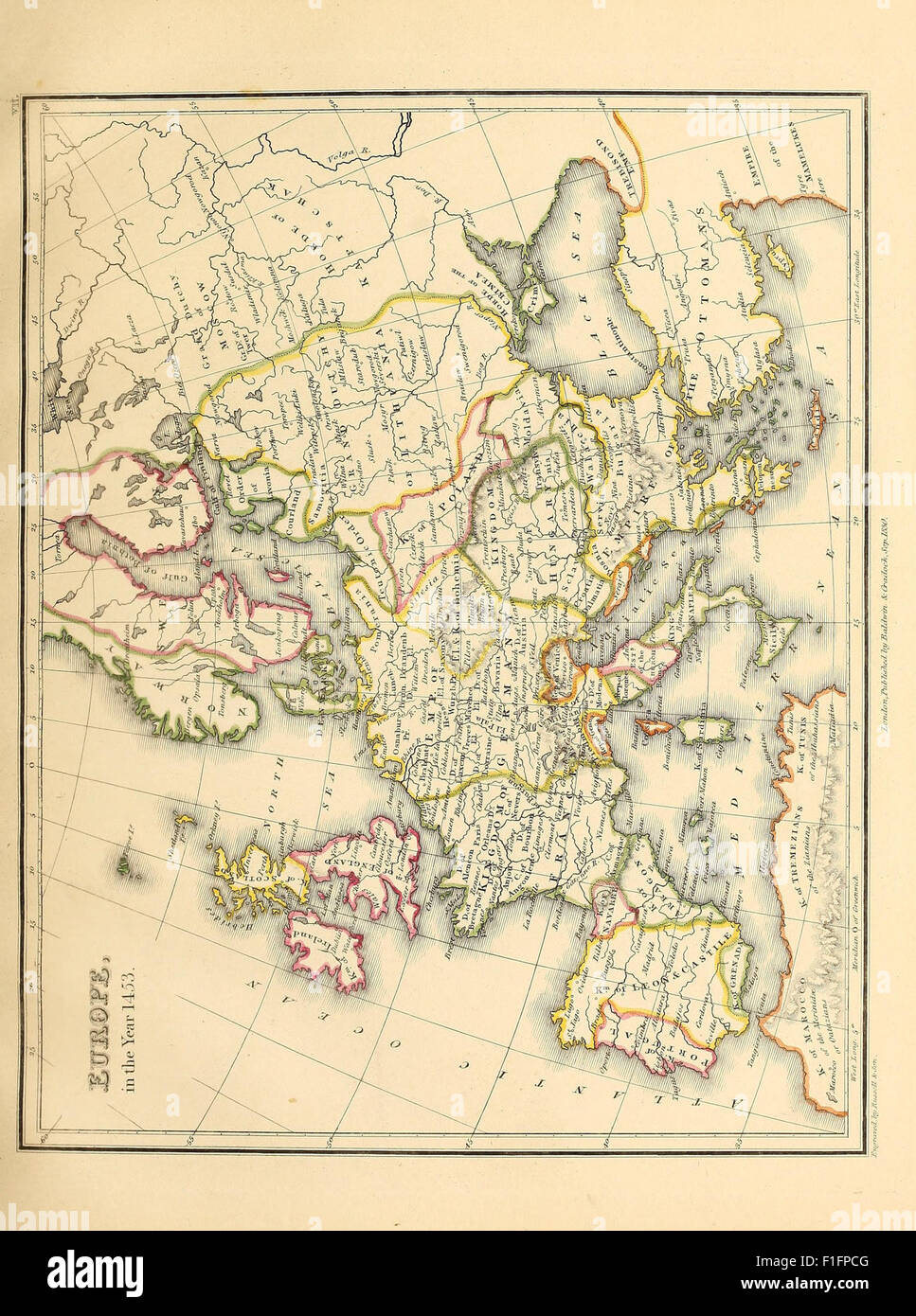 A 1831 publication featuring maps and tables of chronology and ...