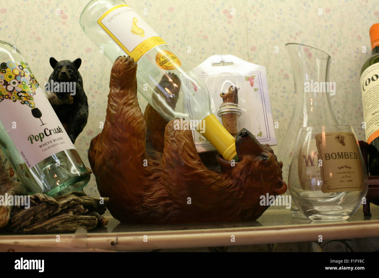 Bear drinking wine hi-res stock photography and images - Alamy