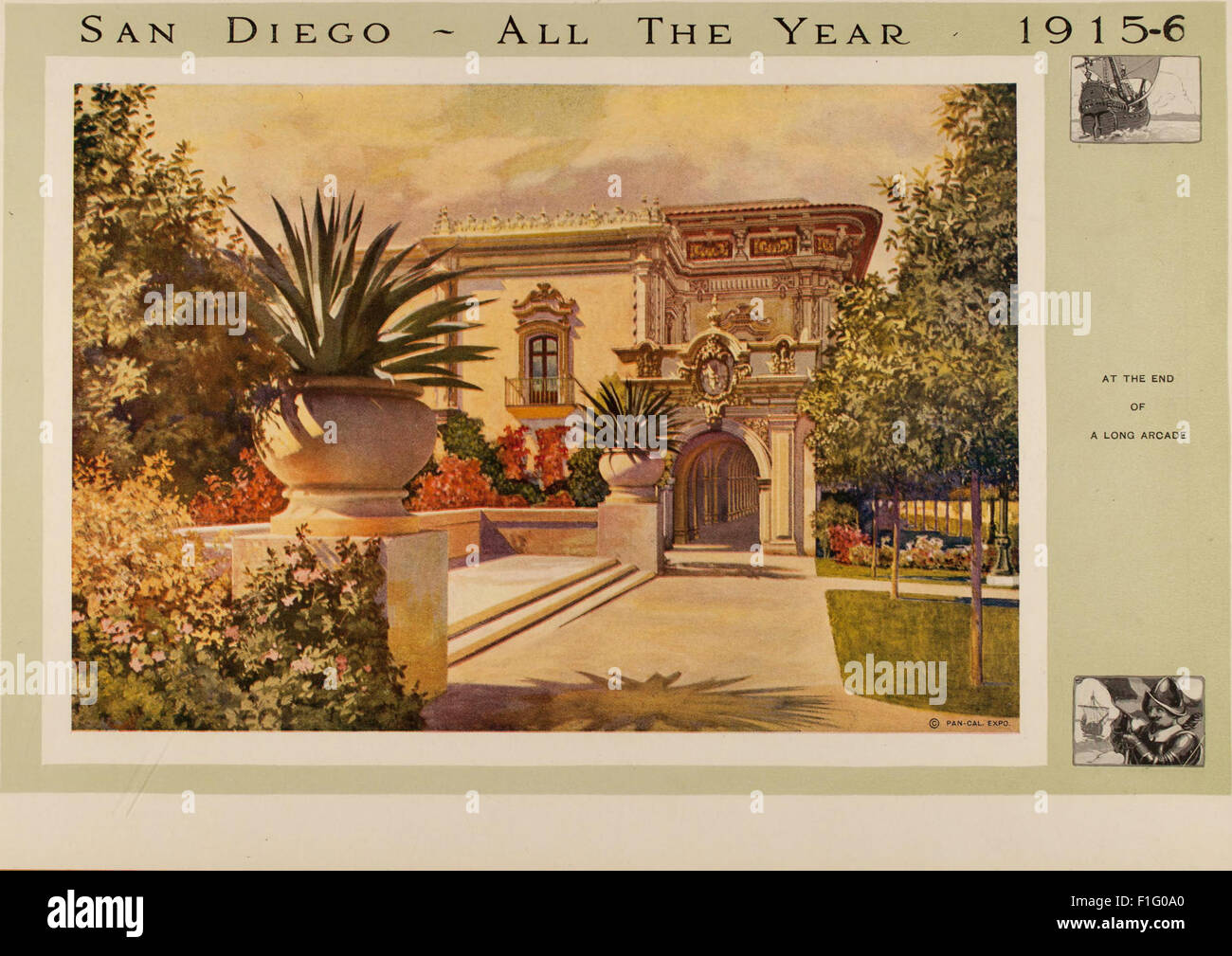 This 1915 work showcases views and depictions of the Panama-California ...
