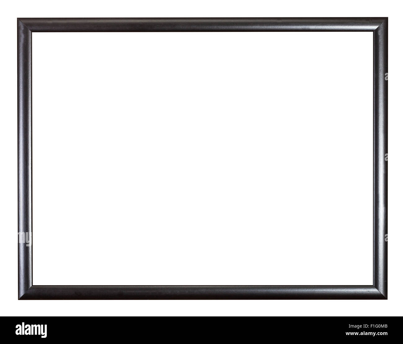 modern black narrow wooden picture frame with cut out blank space ...