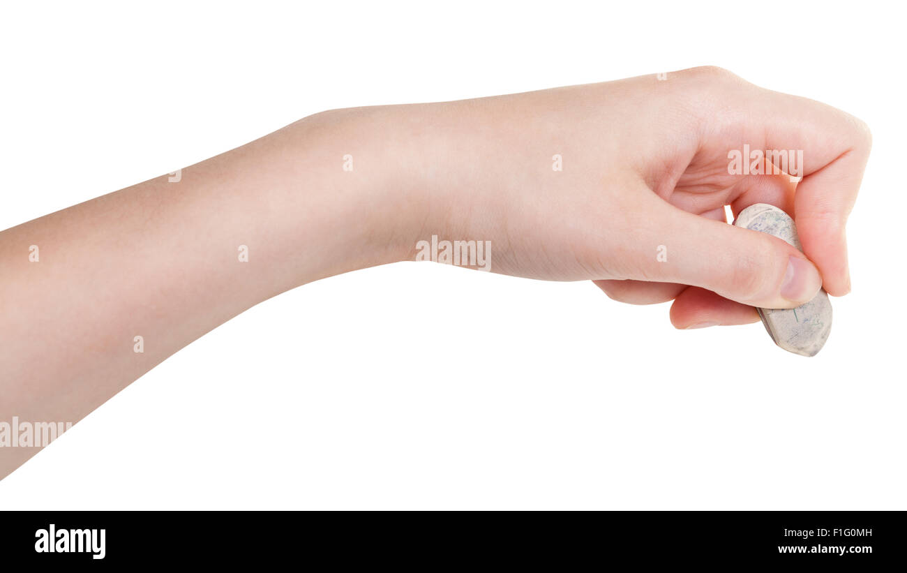 Hand holding eraser hi-res stock photography and images - Alamy