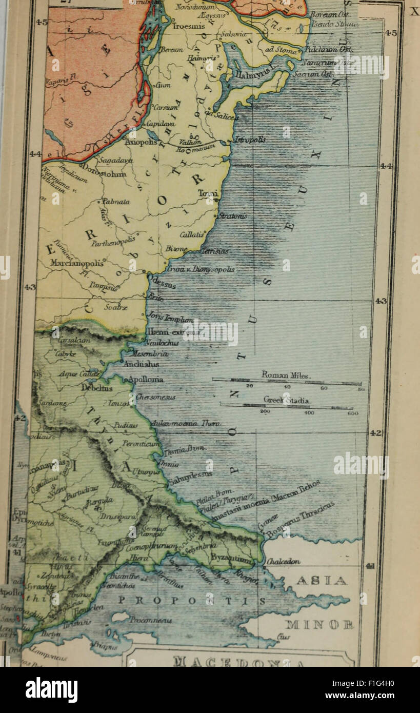 A 1909 atlas depicting ancient and classical geography, featuring maps ...