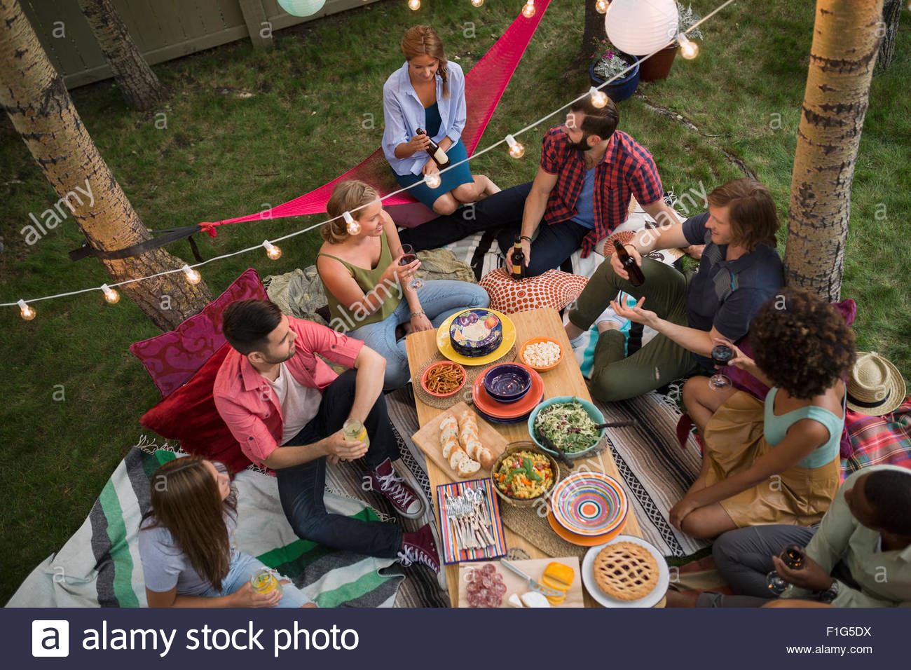 Dinner party mixed group hi-res stock photography and images - Alamy