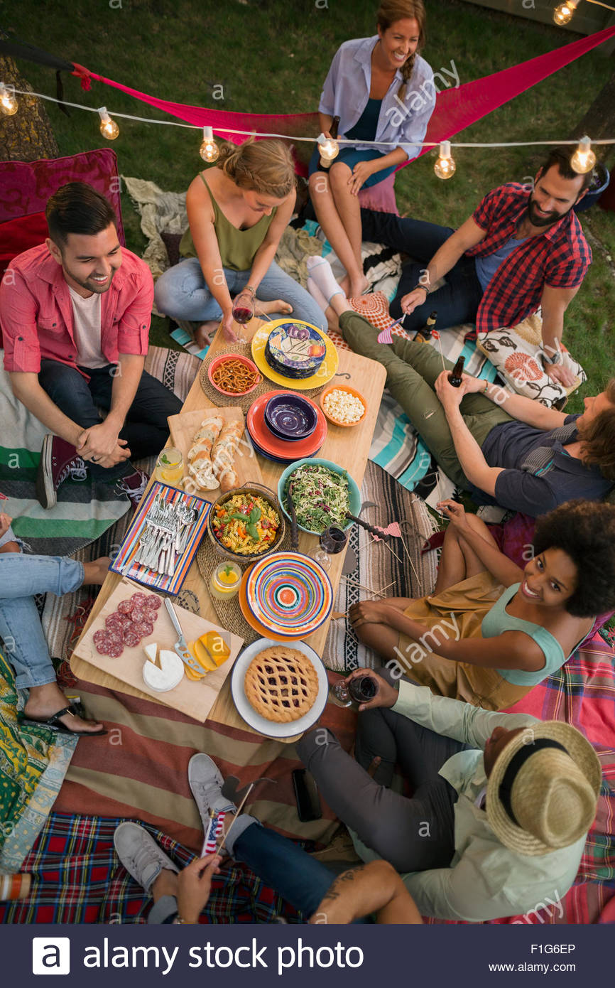 Overhead party food hi-res stock photography and images - Alamy