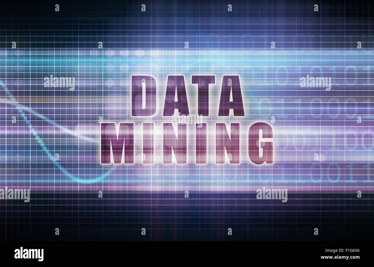 Data Mining on a Tech Business Chart Art Stock Photo - Alamy