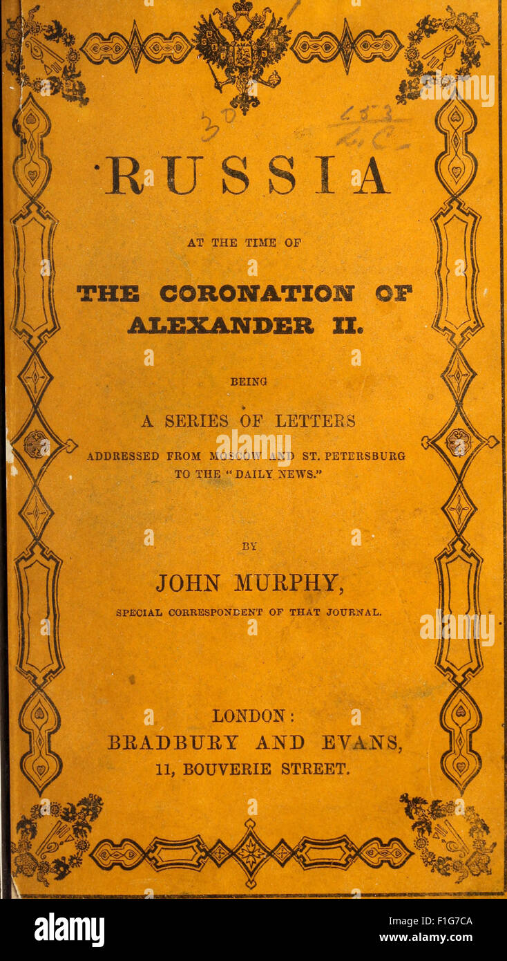 This series of letters from Moscow and St. Petersburg, written during ...