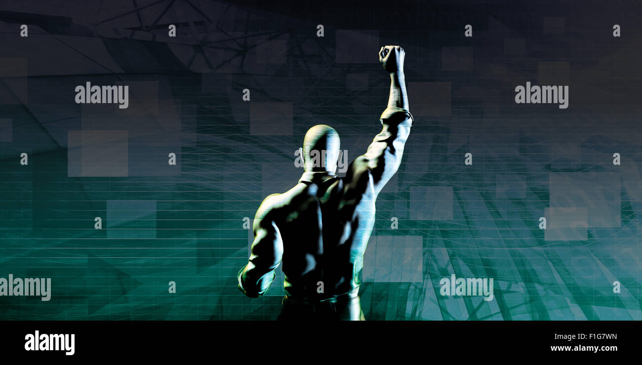 Overcoming Obstacles with Man Achieving Success as Concept Stock Photo ...