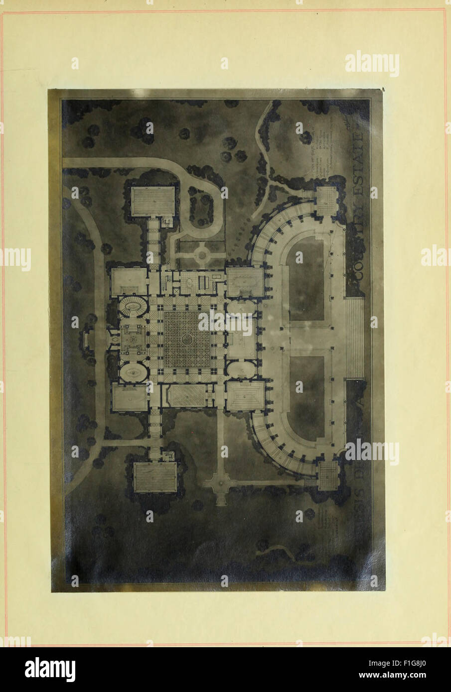 This 1910 design for a country estate presents architectural and ...