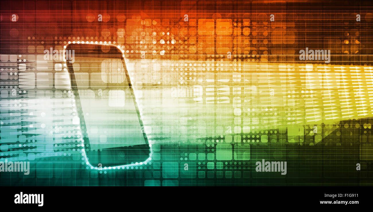 Touch Screen Mobile Phone with Streaming Content Stock Photo - Alamy