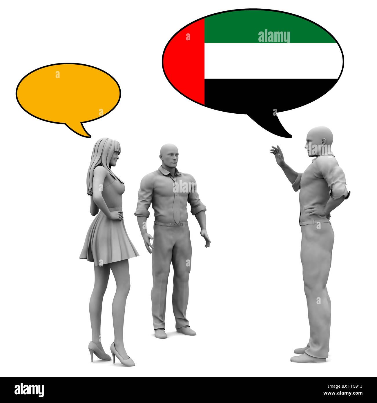 Arab man and women speaking hi-res stock photography and images - Alamy