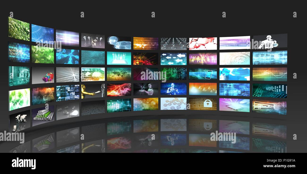 Multimedia Technology Digital Devices Information Concept Stock Photo ...