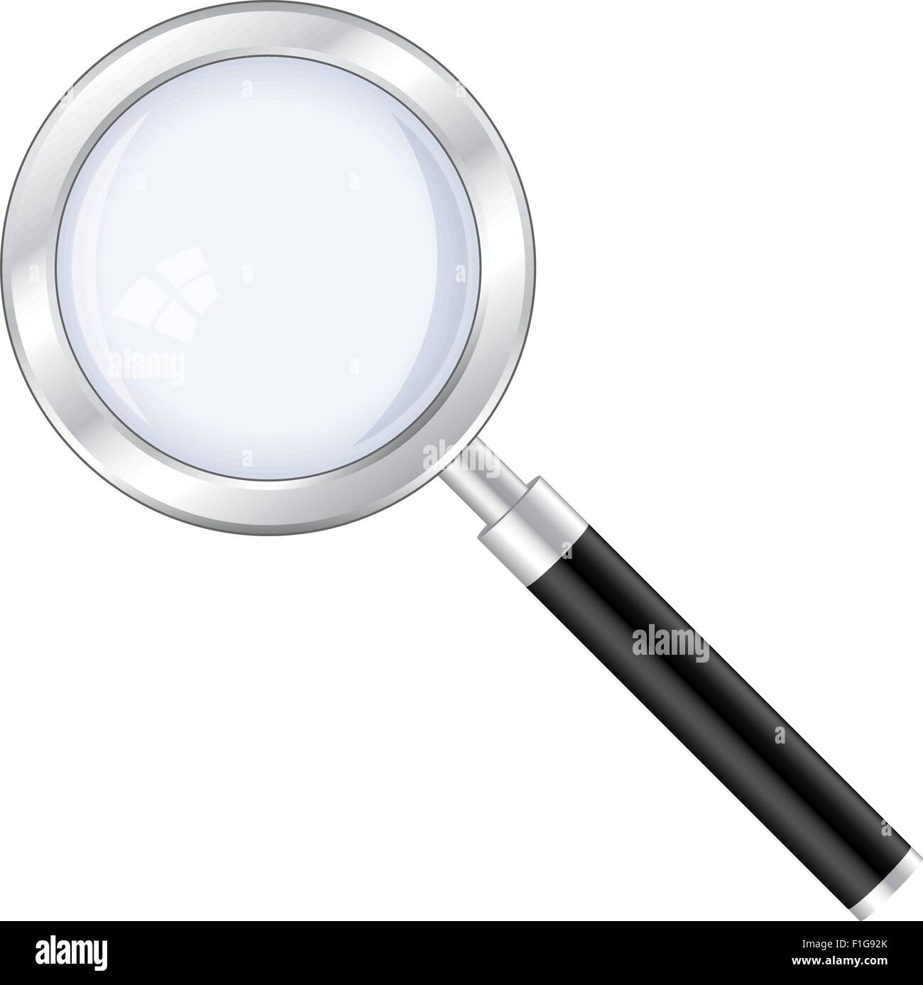 Magnifier glass isolated on a white background. Vector illustration ...