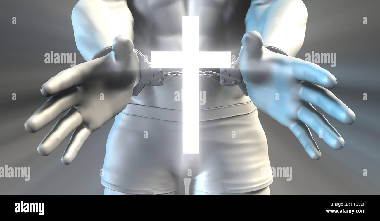 Jail Prison and Religion Christianity as a Concept Stock Photo - Alamy