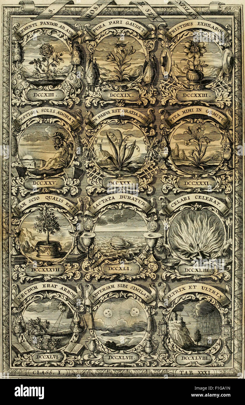 An ancient 1702 work titled *Symbolographia*, detailing symbolic arts ...