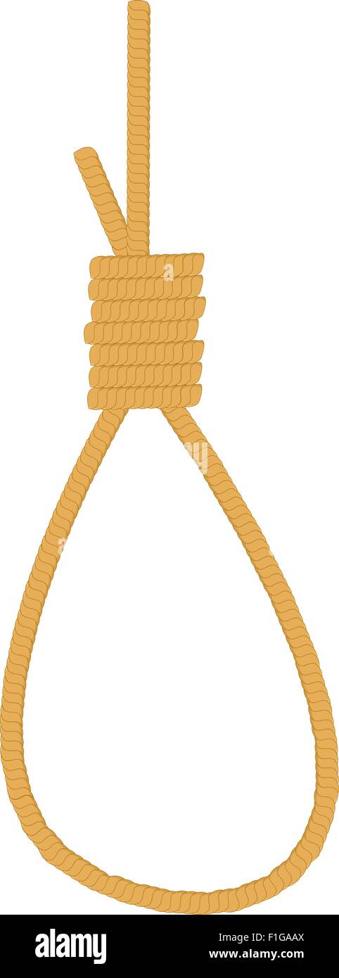 Rope isolated white noose hanging Stock Vector Images - Alamy